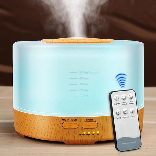 500ml Humidifier and Essential Oil Diffuser With Remote Control-U