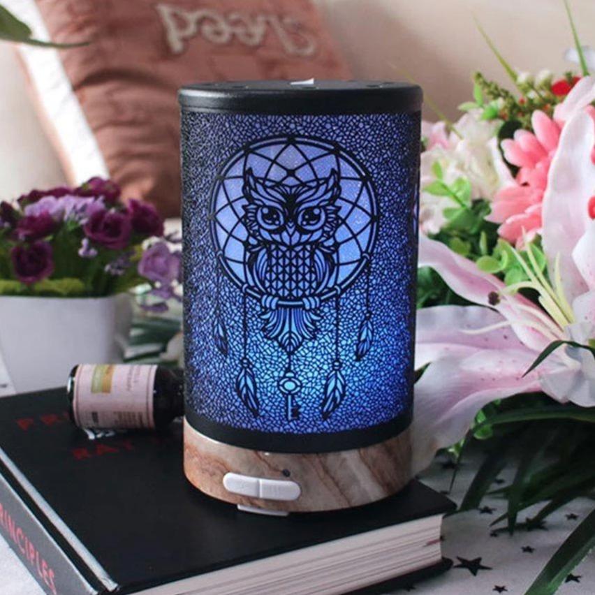 100 ml Metal Owl or Chinese Grid Essential Oil Diffuser